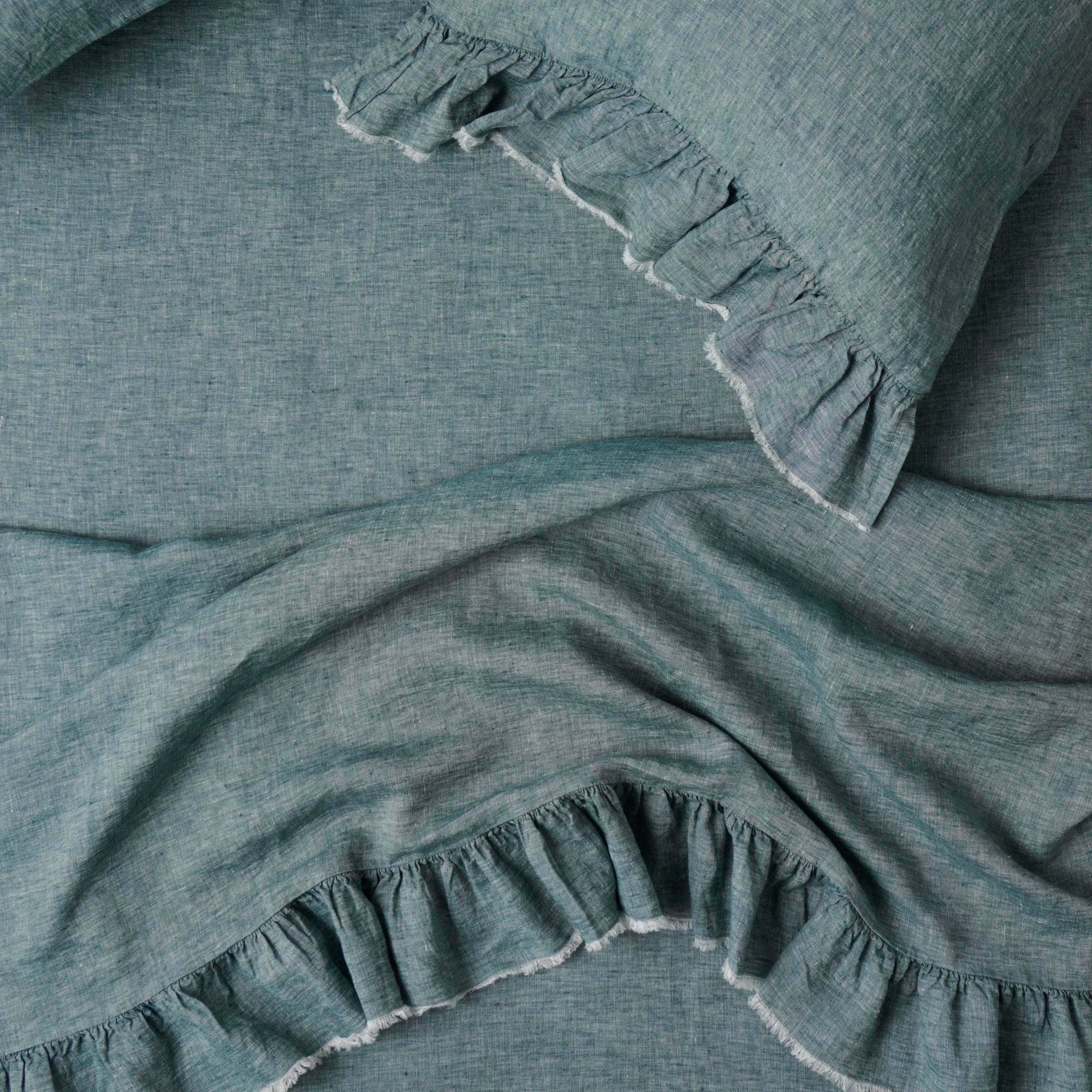 Spruce Ruffle Flat Sheet – Society of Wanderers